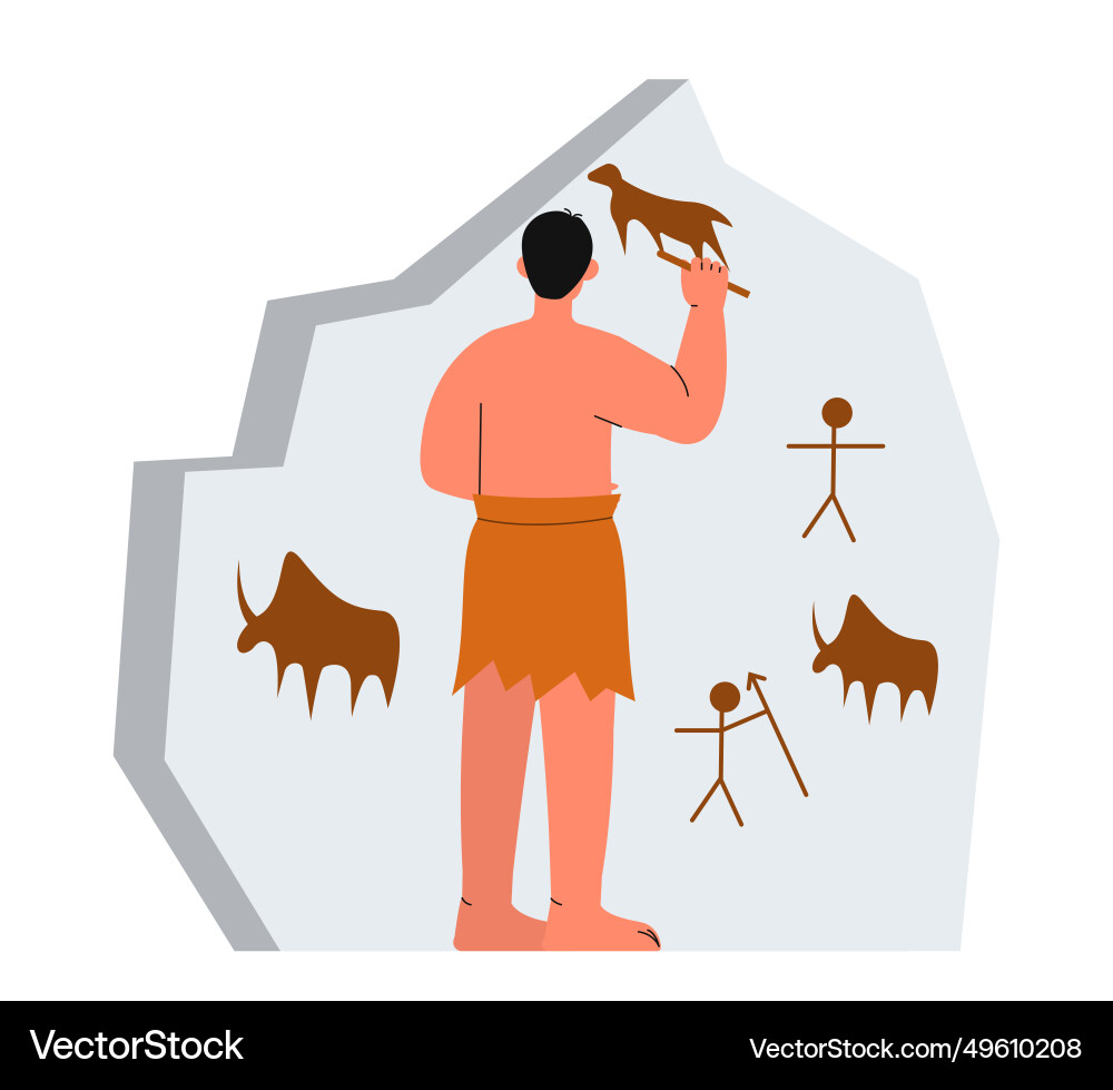 Tribe people scene concept Royalty Free Vector Image