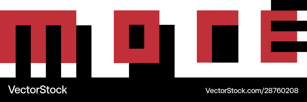 Word more red and black on white background Vector Image