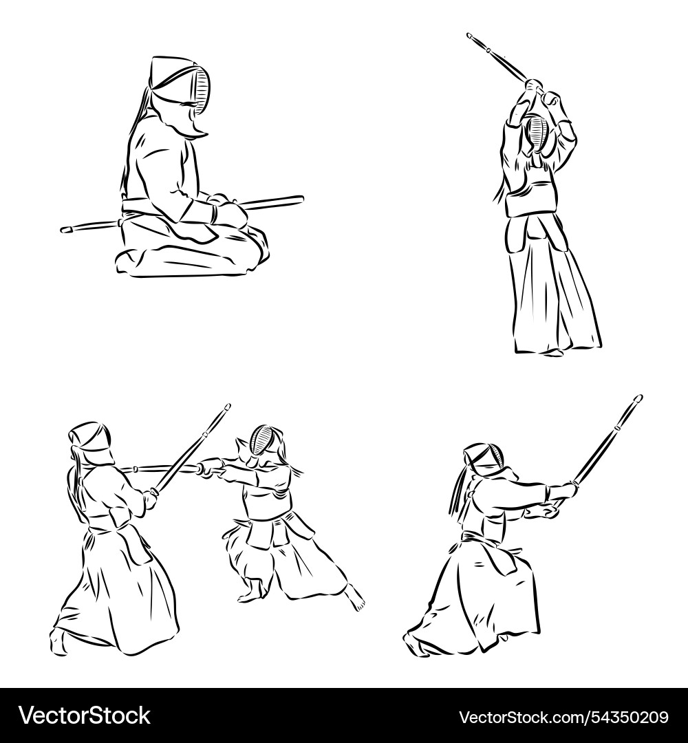 Kendo Drawing Kendo Art | Art Of Silvia Romeral