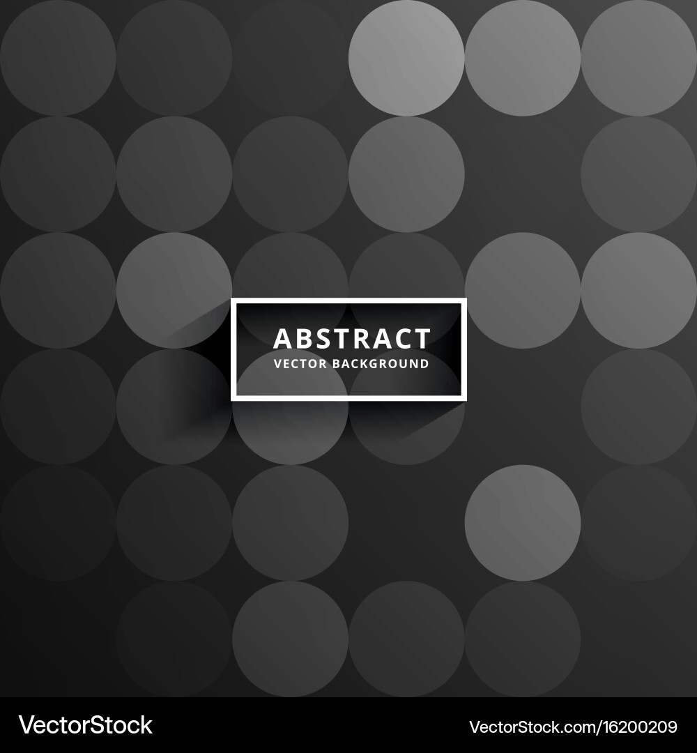 Circles dark abstract background Royalty Free Vector Image
