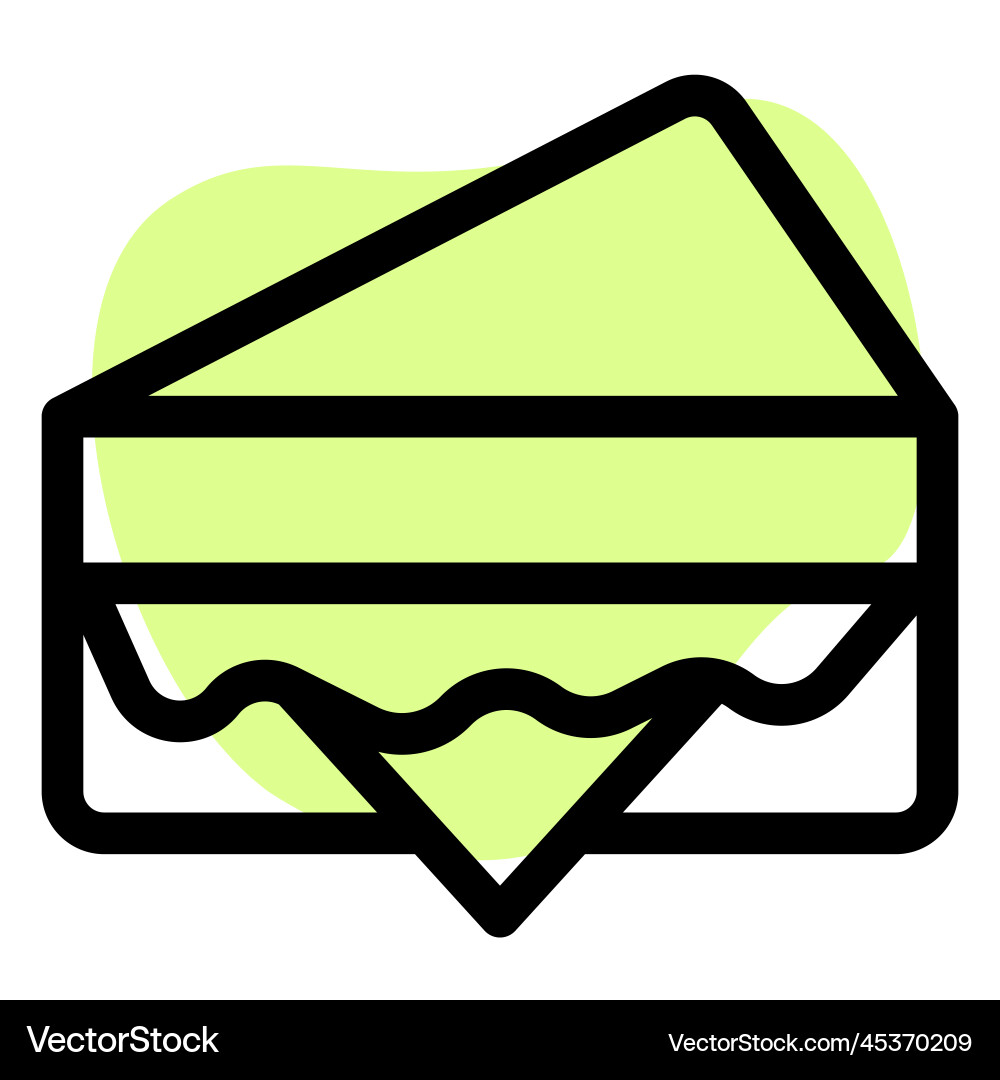 Delicious sandwich slice for supper Royalty Free Vector