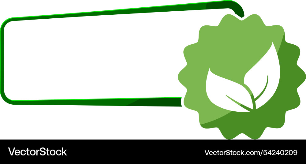 Friendly vegan product label cartoon Royalty Free Vector