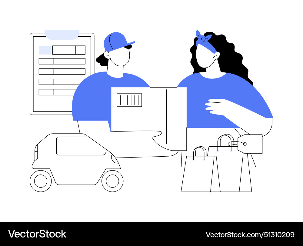 Goods delivery service isolated cartoon Royalty Free Vector