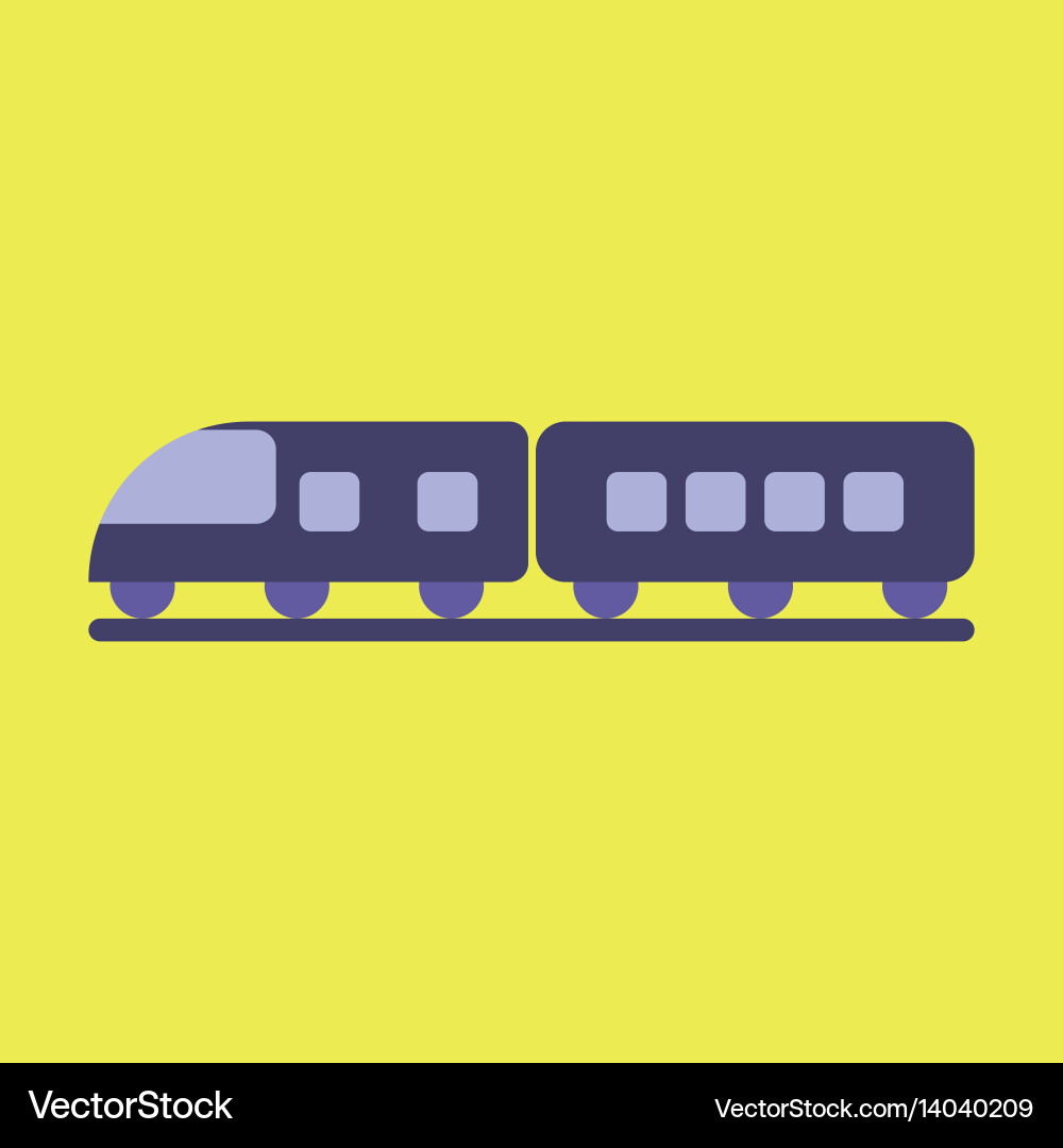 Icon in flat design for airport train Royalty Free Vector