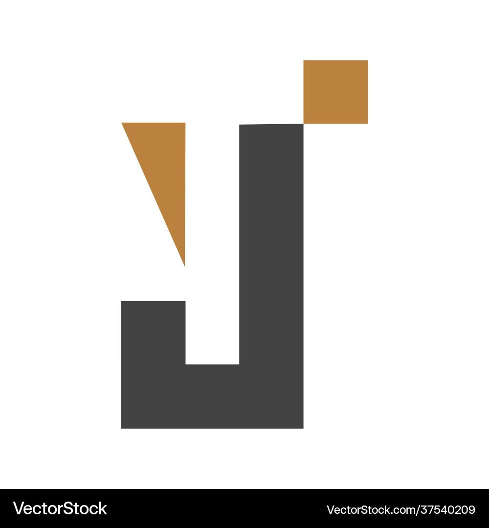 Initial letter tj logo or jt design Royalty Free Vector