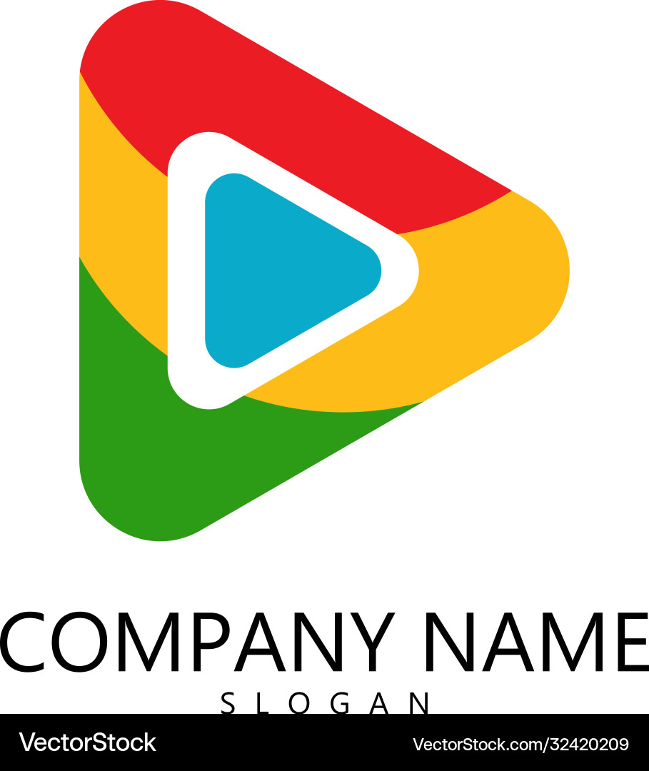 Play logo Royalty Free Vector Image - VectorStock