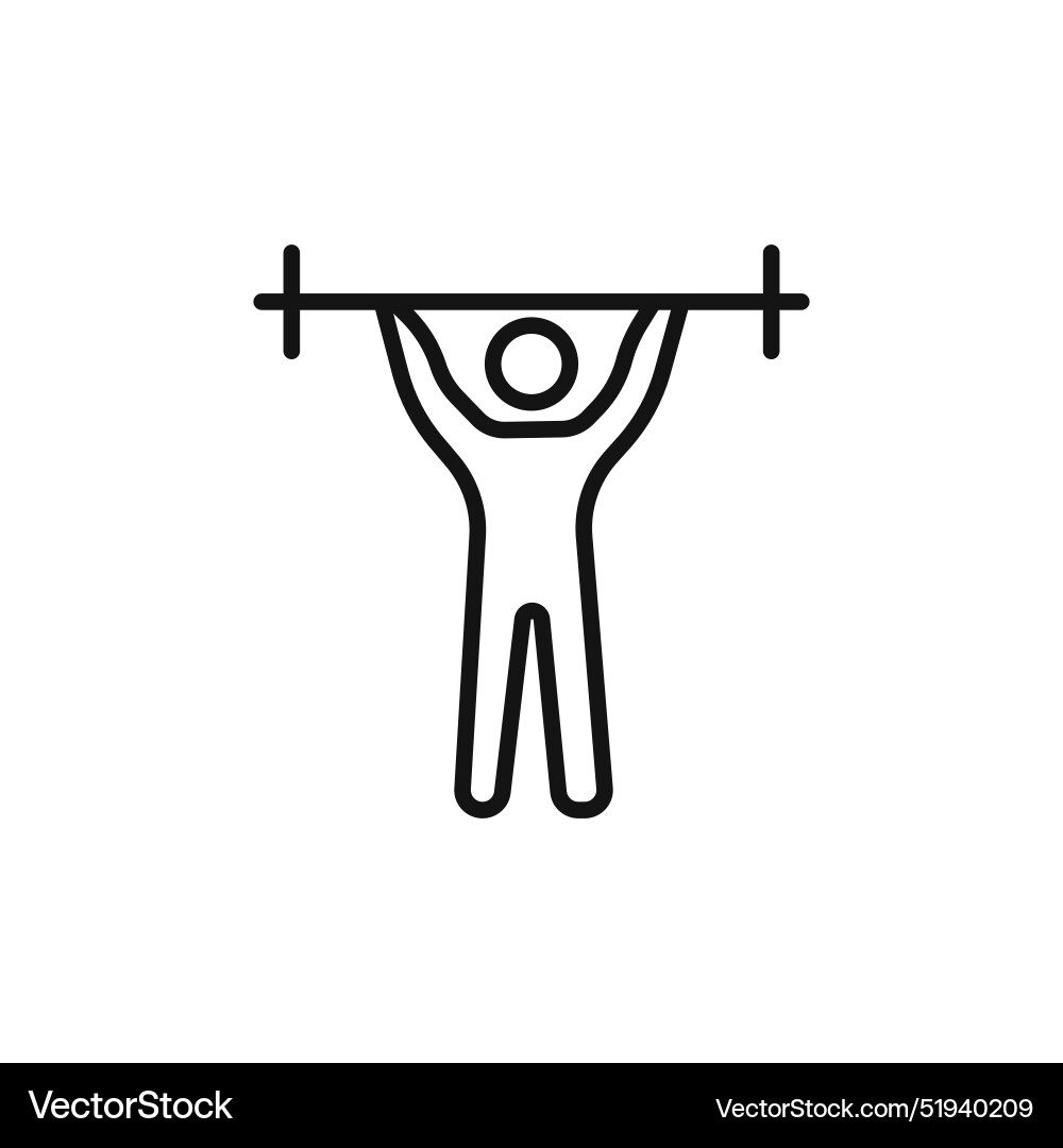 Strength training icon logo sign outline Vector Image