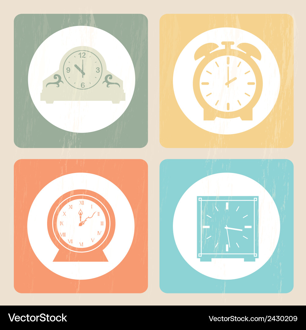 Time design over beige background Royalty Free Vector Image