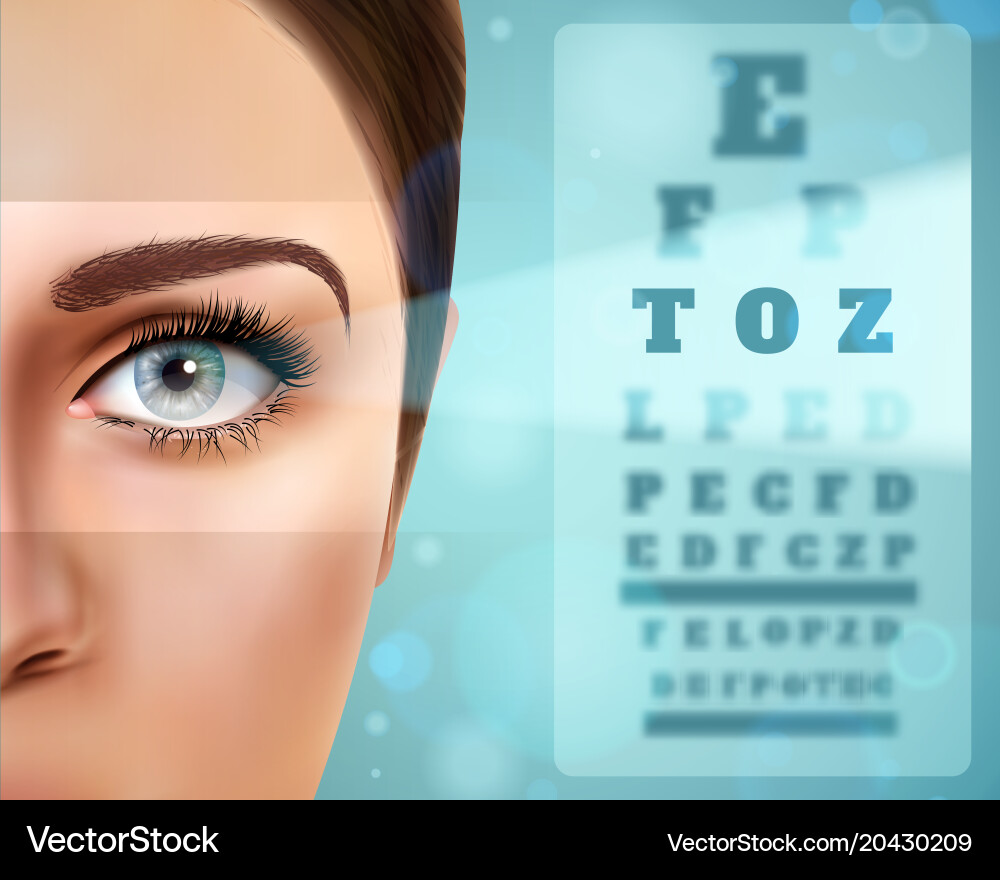 Vision realistic poster Royalty Free Vector Image