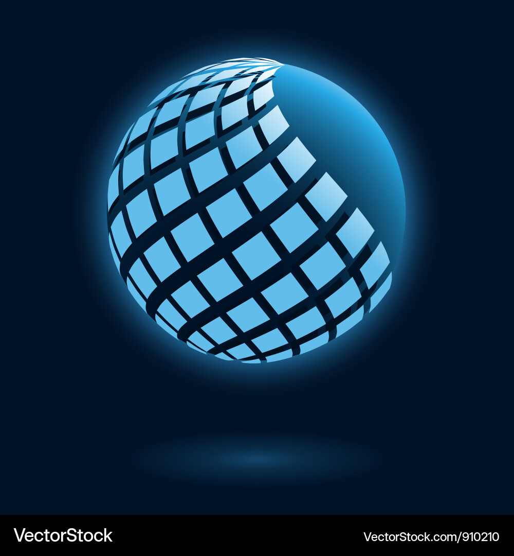 Abstract global icon Royalty Free Vector Image
