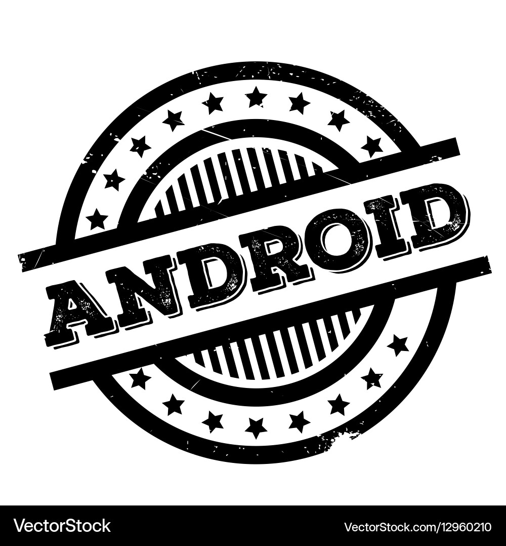 Android rubber stamp Royalty Free Vector Image