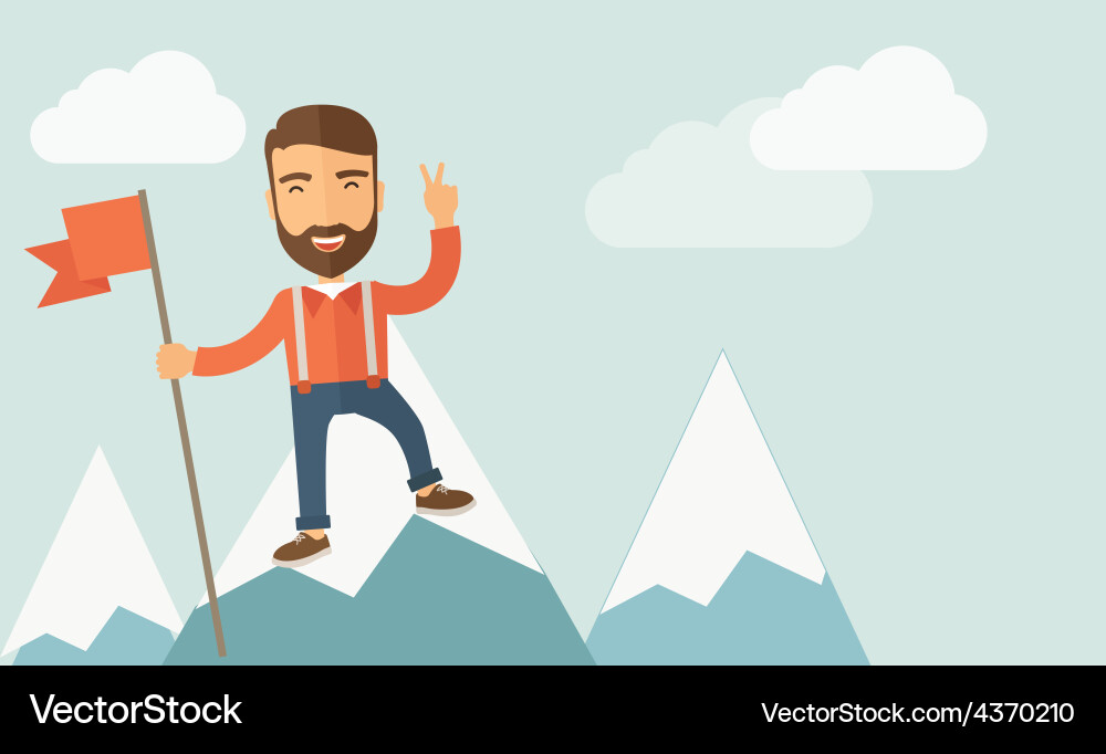 Cheerful leader Royalty Free Vector Image - VectorStock