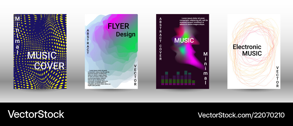 Creative sound backgrounds Royalty Free Vector Image