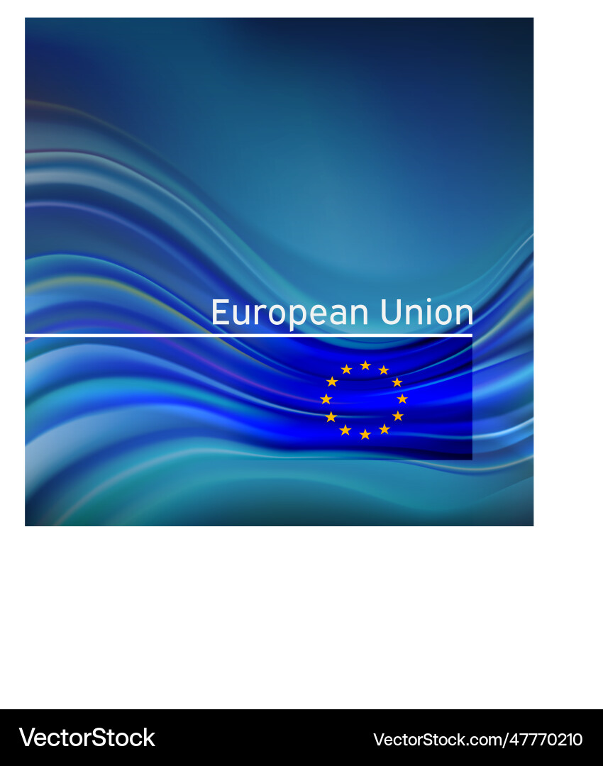 Eu flag background abstract european union Vector Image