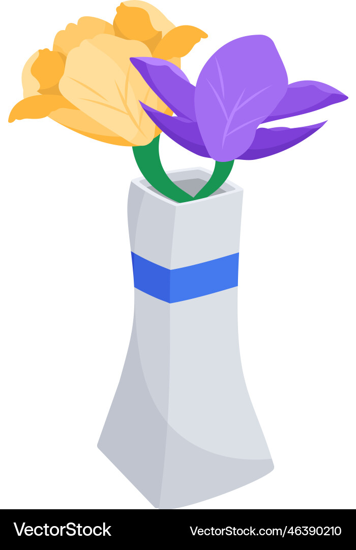 Flower vase Royalty Free Vector Image - VectorStock