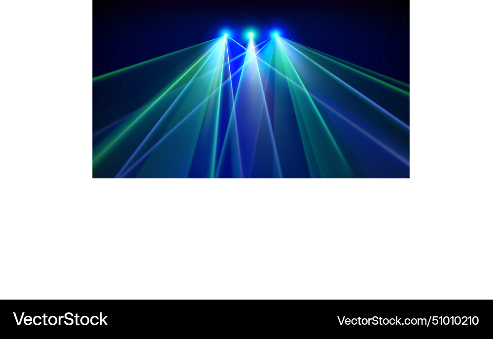 Laser light show bright led beams dj strobe Vector Image
