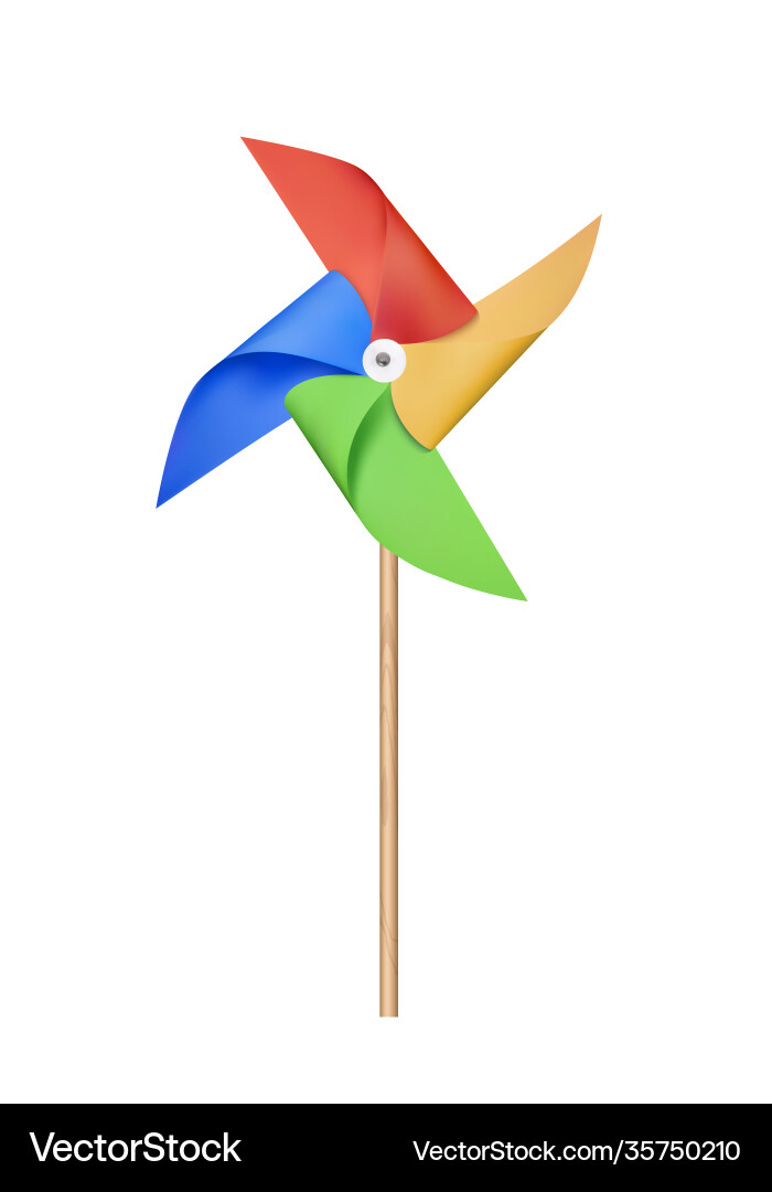 Origami paper windmill Royalty Free Vector Image