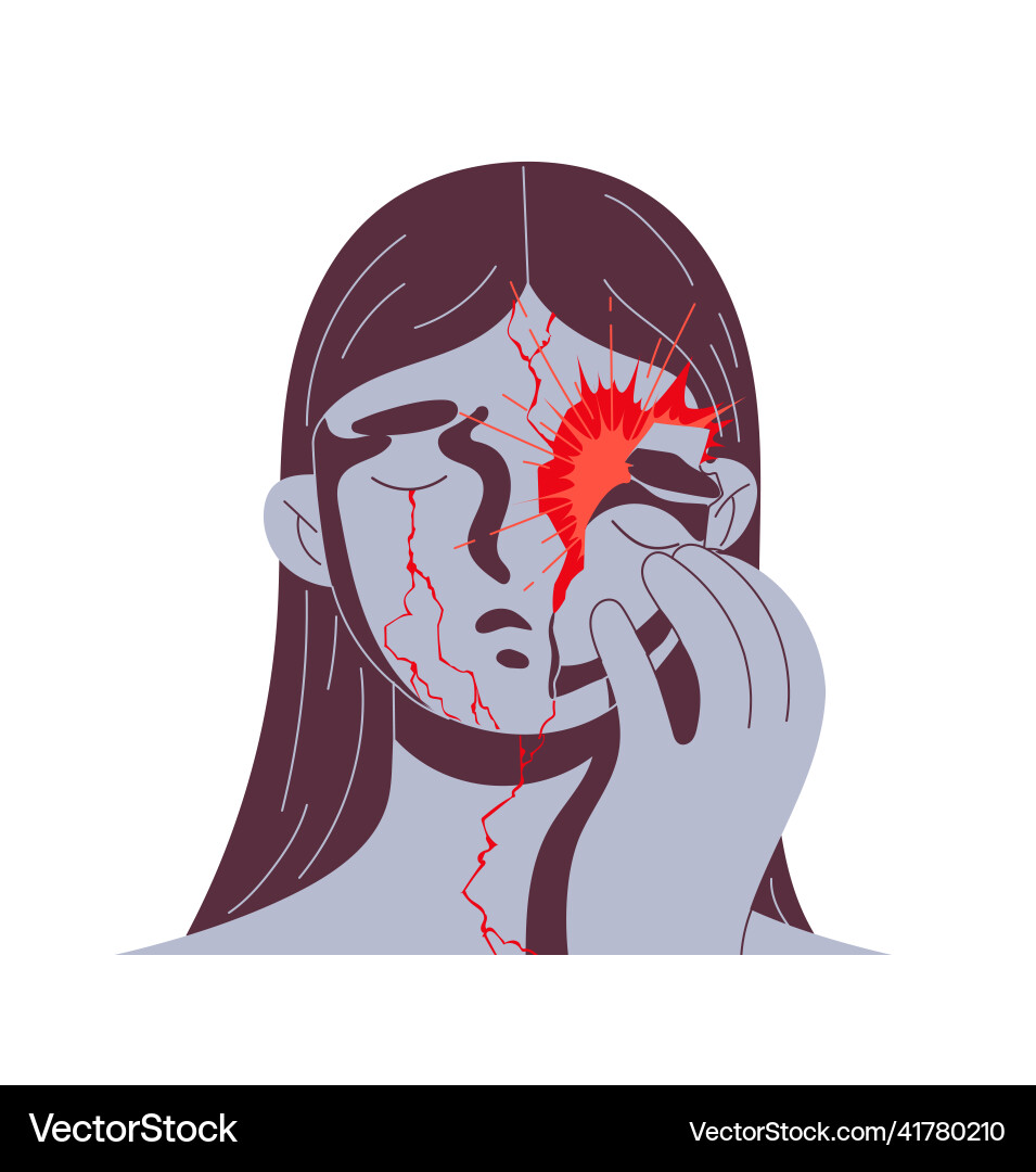 Personality breakdown disintegration Royalty Free Vector