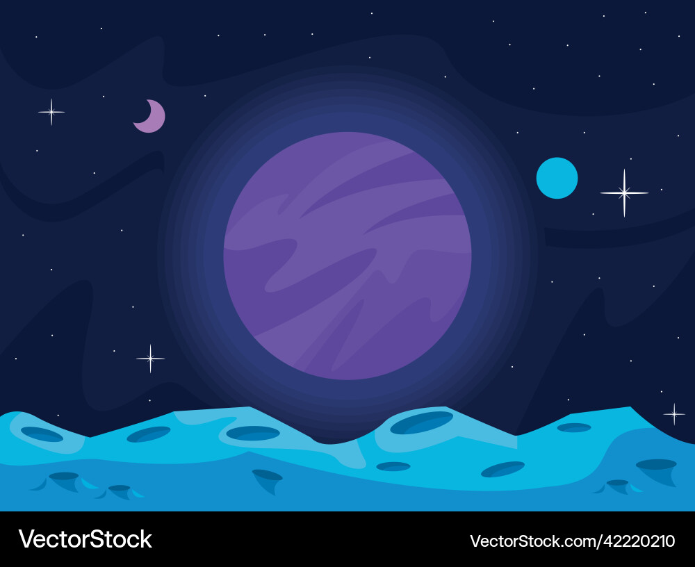 Planets space outer Royalty Free Vector Image - VectorStock