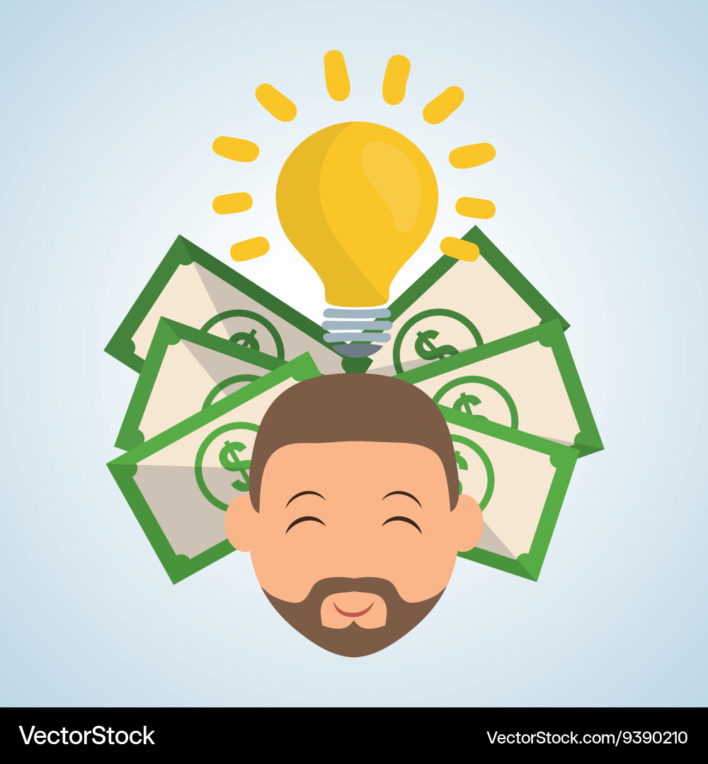 Save money design financial item colorful Vector Image