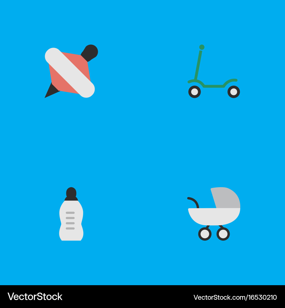 Set of simple infant icons Royalty Free Vector Image