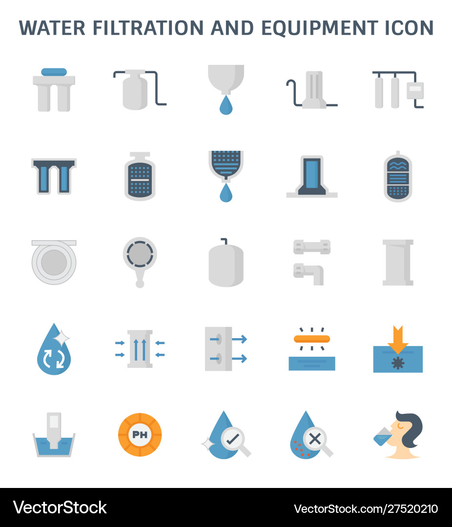Water filtration icon Royalty Free Vector Image