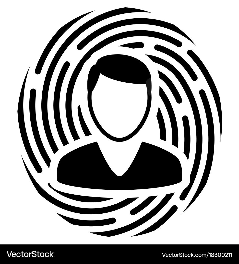 Biometrical identification face recognition Vector Image