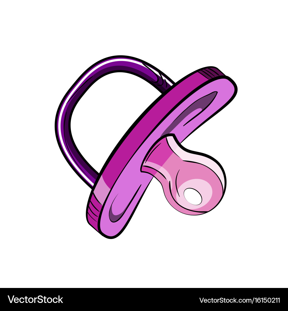 Color sketch baby dummy Royalty Free Vector Image