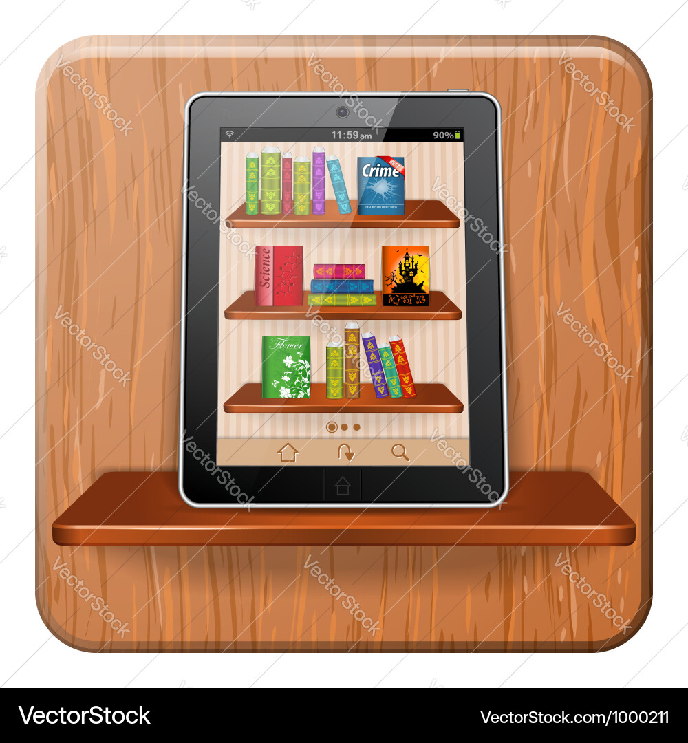 E-book concept Royalty Free Vector Image - VectorStock