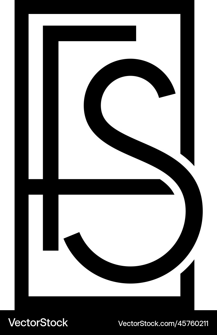 Fs fashion logo Royalty Free Vector Image - VectorStock