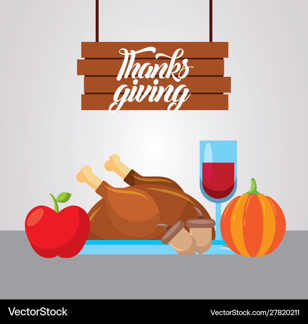 Happy thanksgiving day design Royalty Free Vector Image