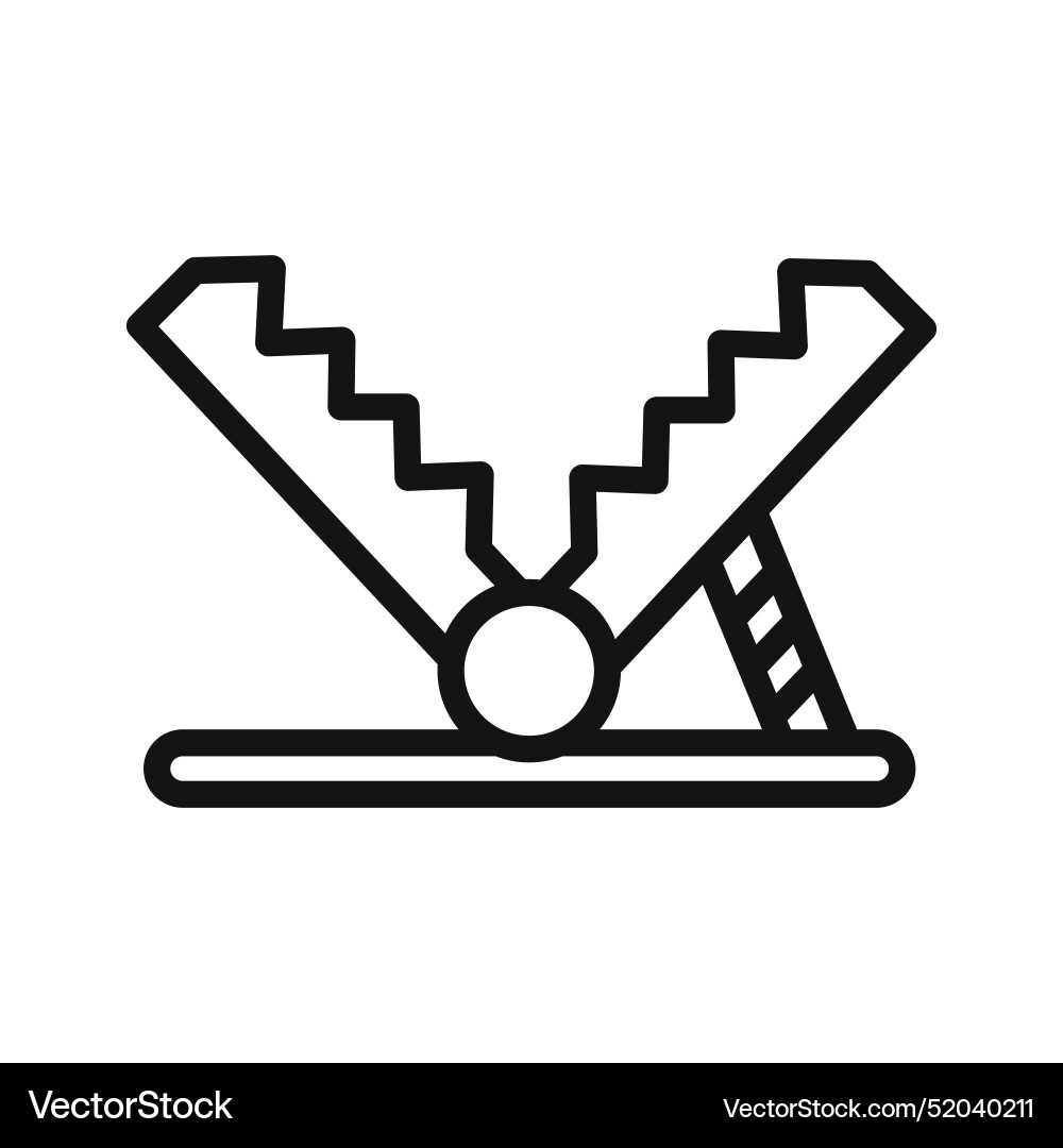 Metal trap icon black and white sign Royalty Free Vector