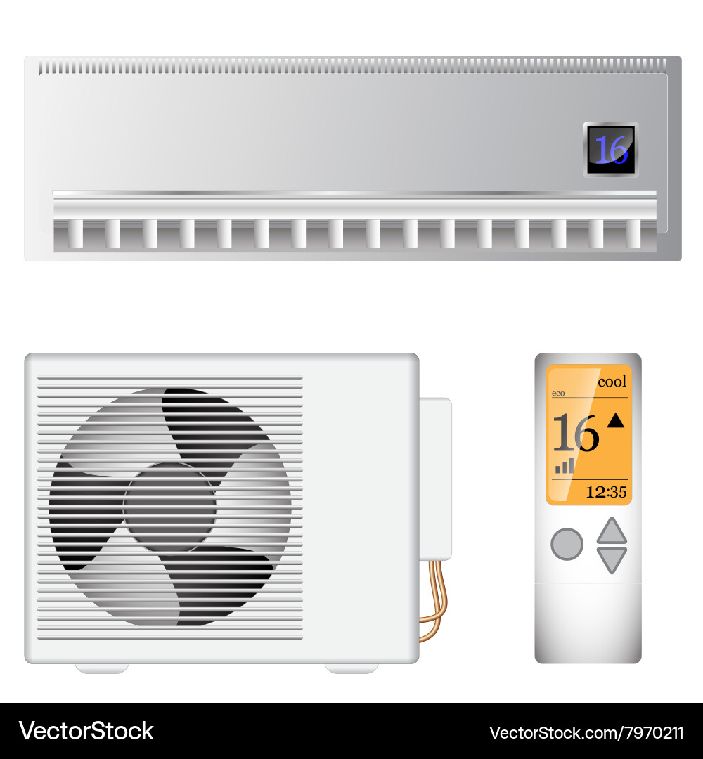 Split air conditioner Royalty Free Vector Image