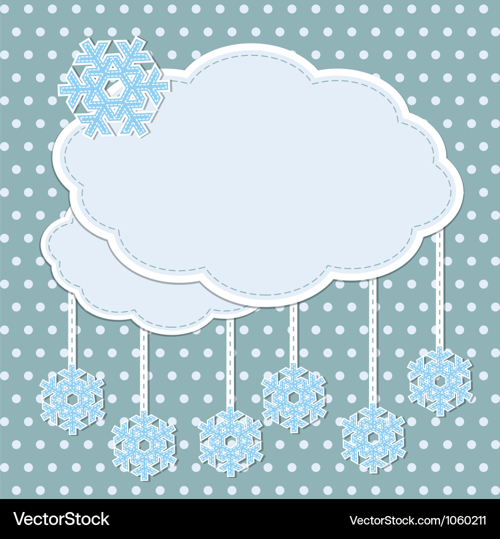 Winter Snowflake Frame Royalty Free Vector Image
