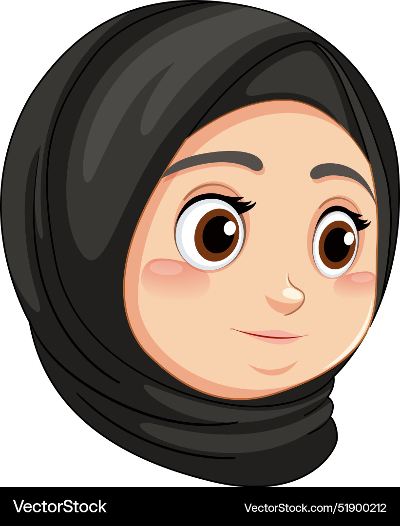 A muslim girl Royalty Free Vector Image - VectorStock