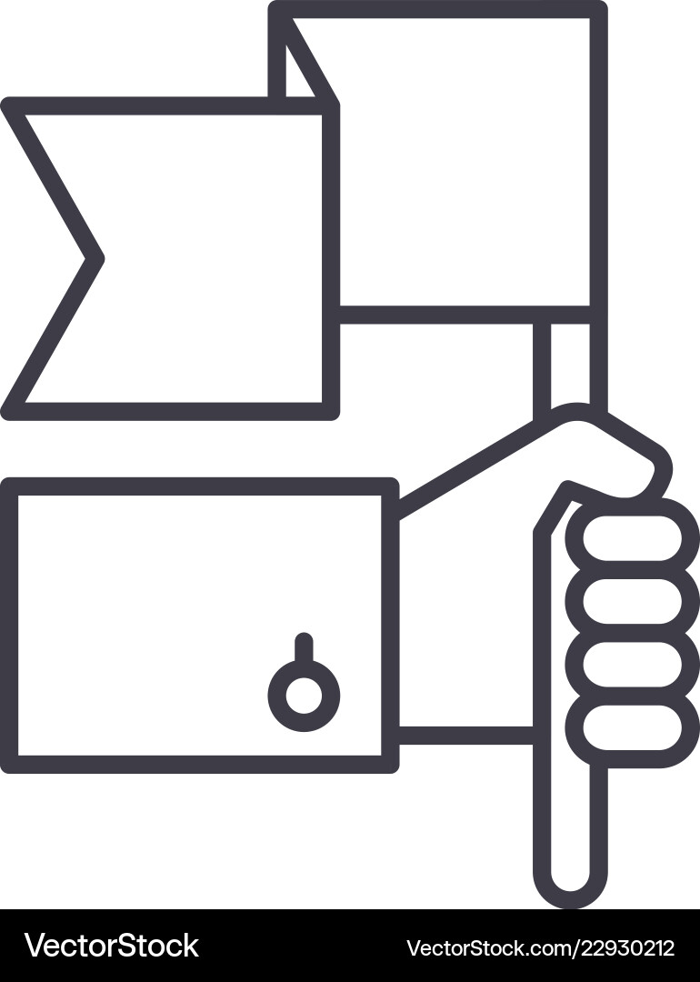 Advantage line icon concept Royalty Free Vector Image