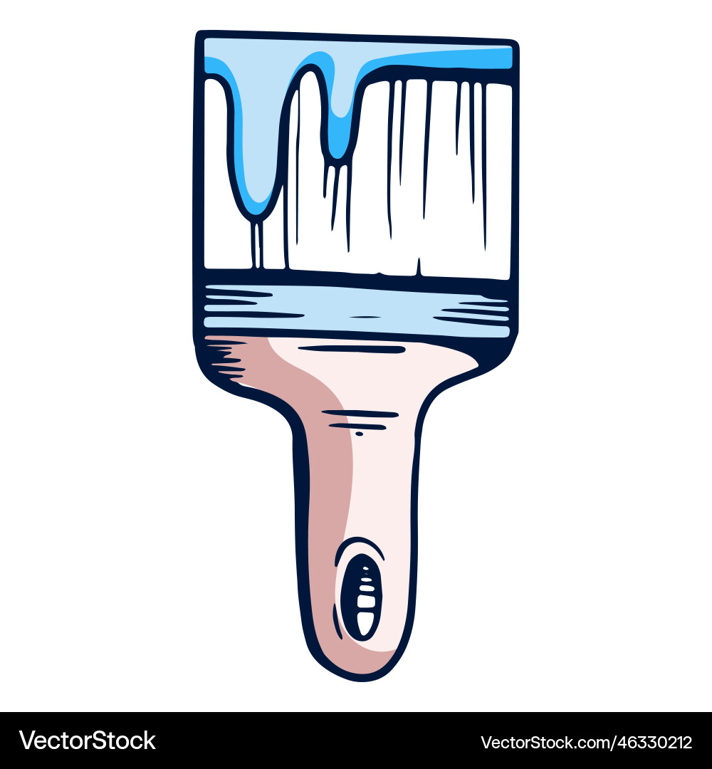 Artist small paint brush stroke Royalty Free Vector Image