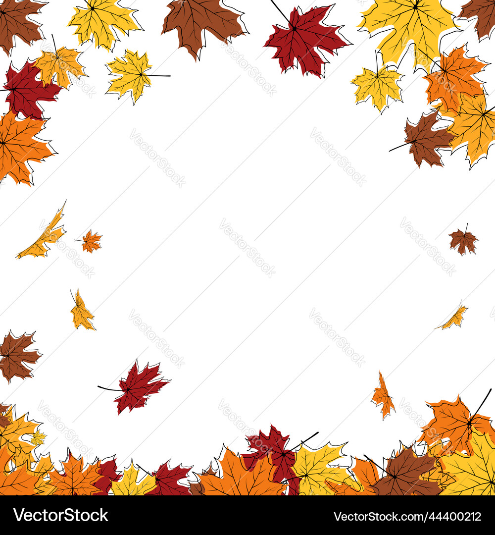 Autumn maple frame Royalty Free Vector Image - VectorStock