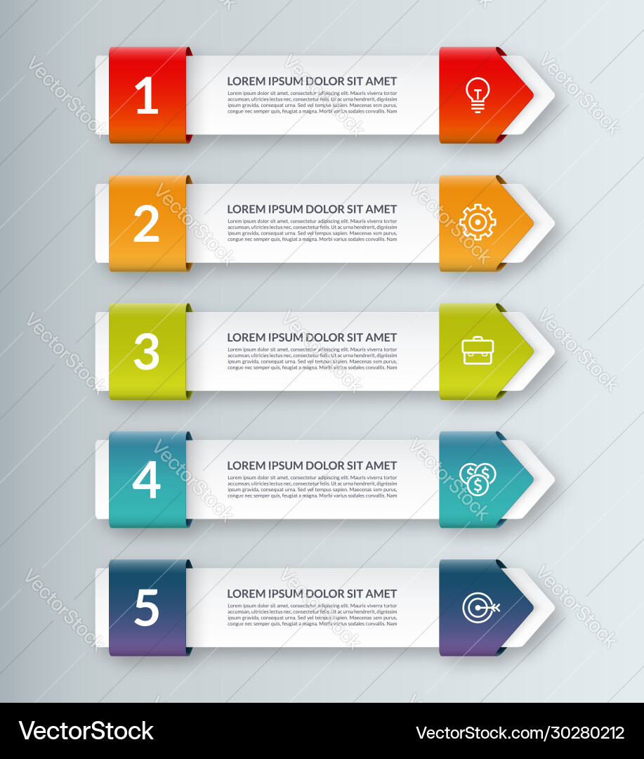 Modern minimal arrow elements for infographics Vector Image