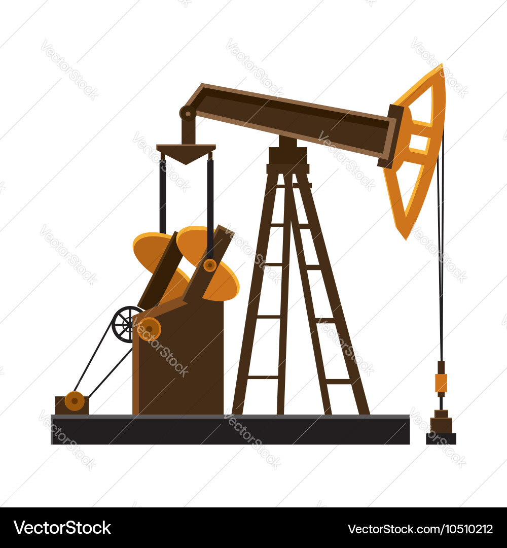 Oil Rig Cartoon Icon Royalty Free Vector Image