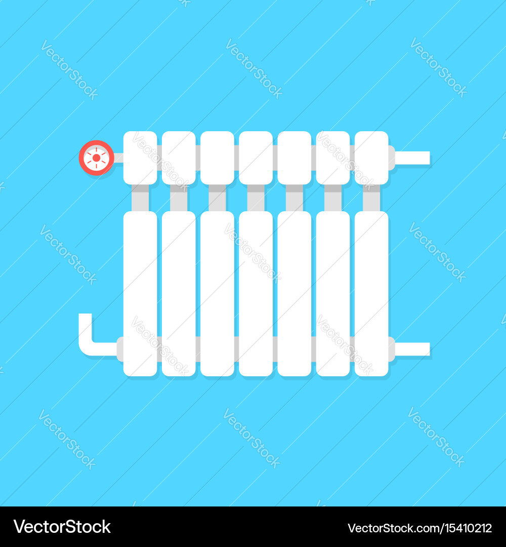 Radiator icon with temperature regulation Vector Image