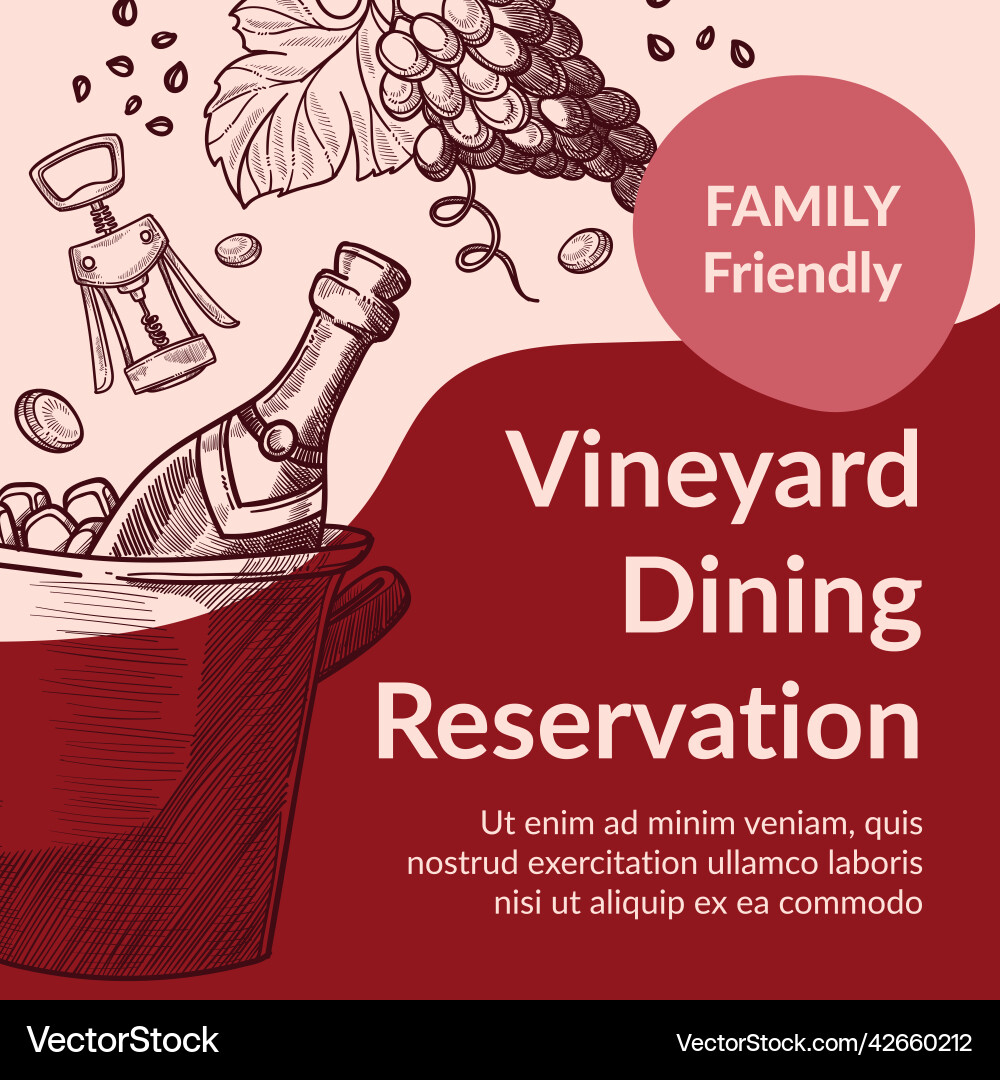 Vineyard dining reservation family friendly banner