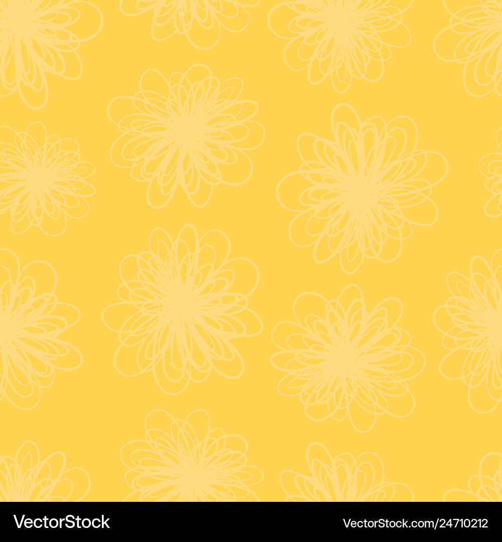 Yellow flower texture seamless background Vector Image