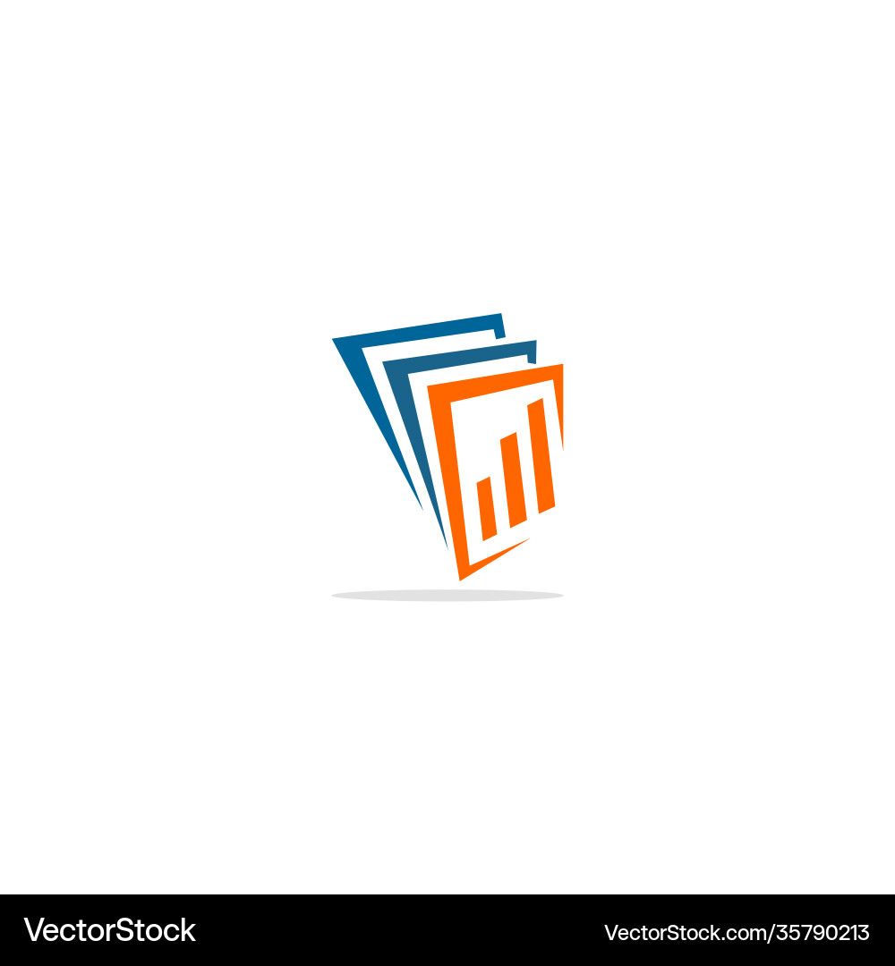 Document business logo Royalty Free Vector Image
