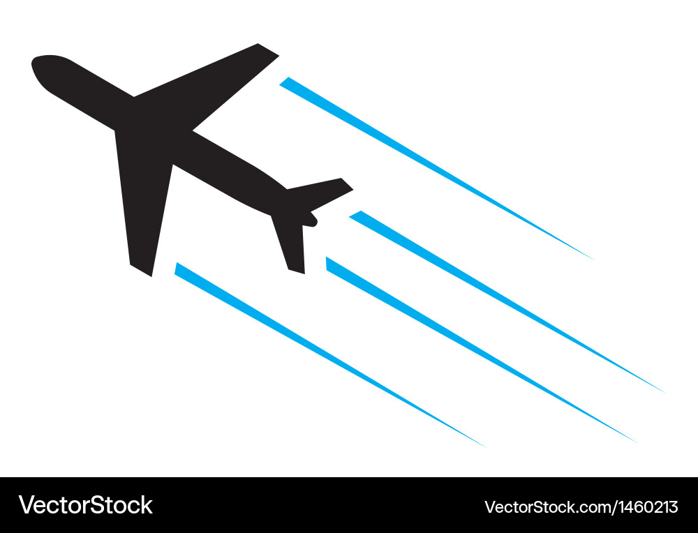 Flying airplane Royalty Free Vector Image - VectorStock