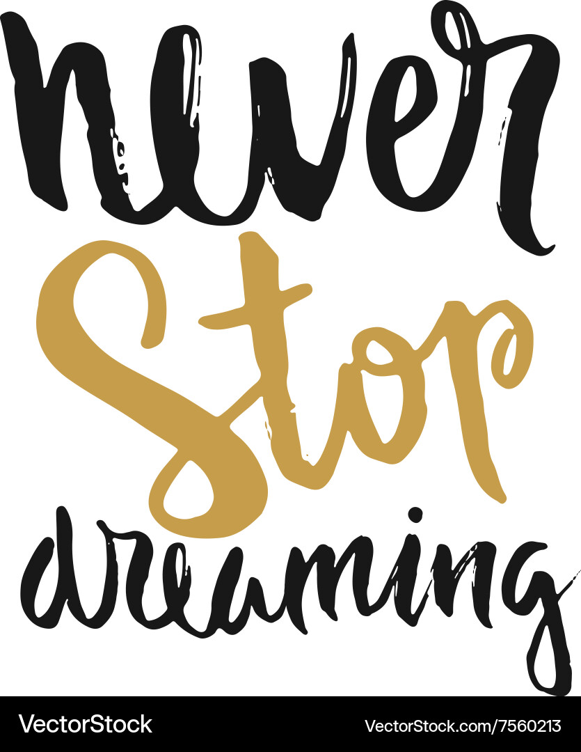 Hand drawn lettering poster Royalty Free Vector Image