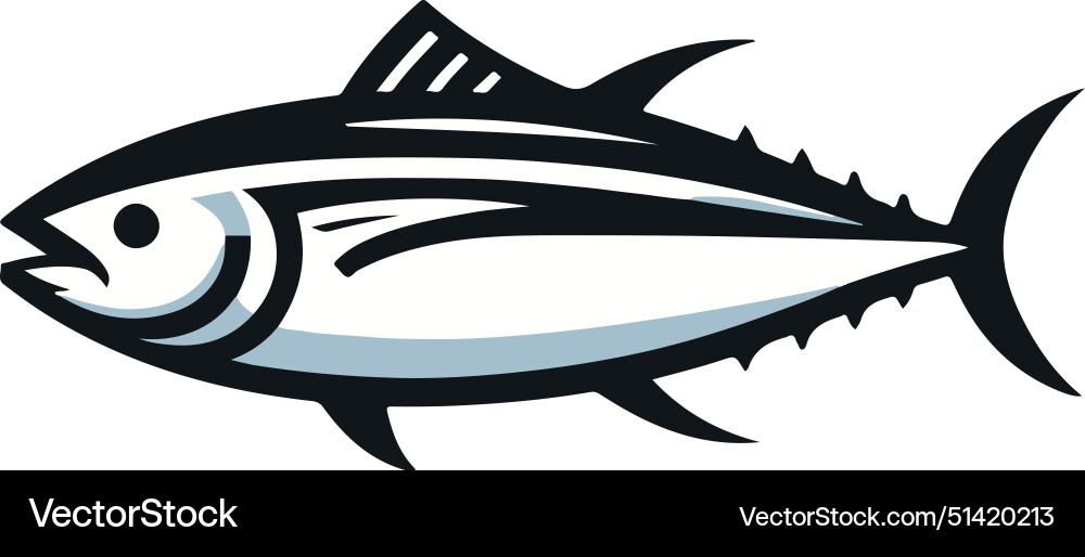 Minimal modern tuna fish Royalty Free Vector Image
