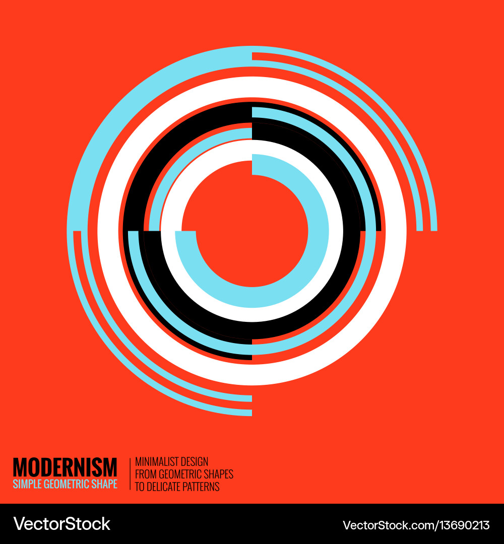 Minimalistic geometric design Royalty Free Vector Image