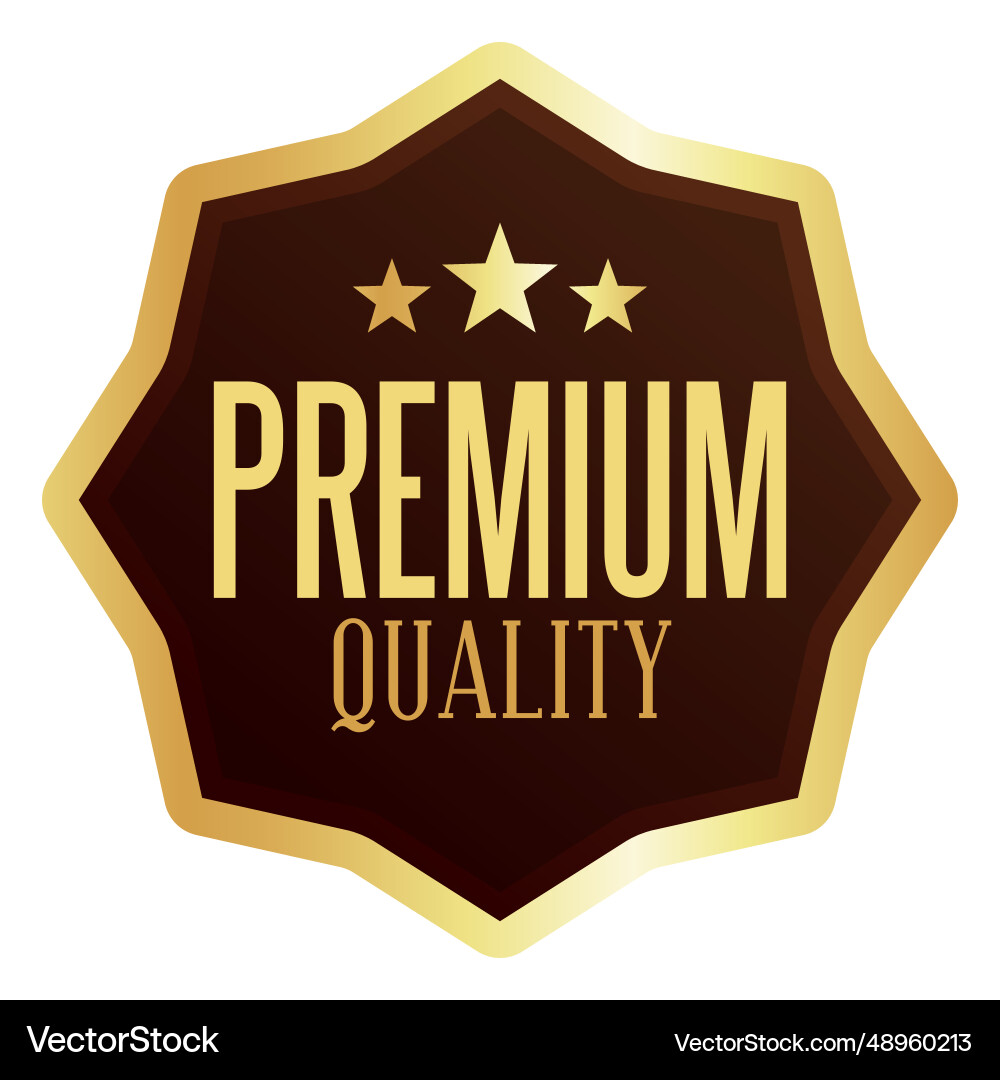 Premium quality badge Royalty Free Vector Image