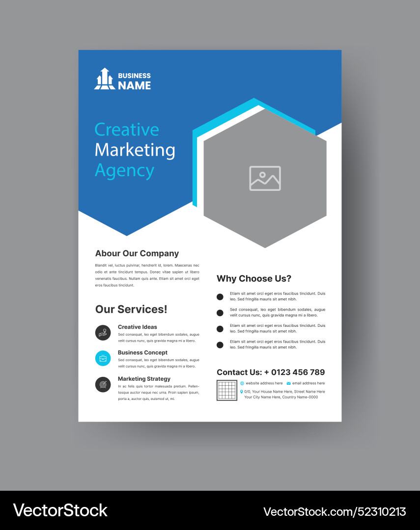 Professional corporate business flayer design Vector Image